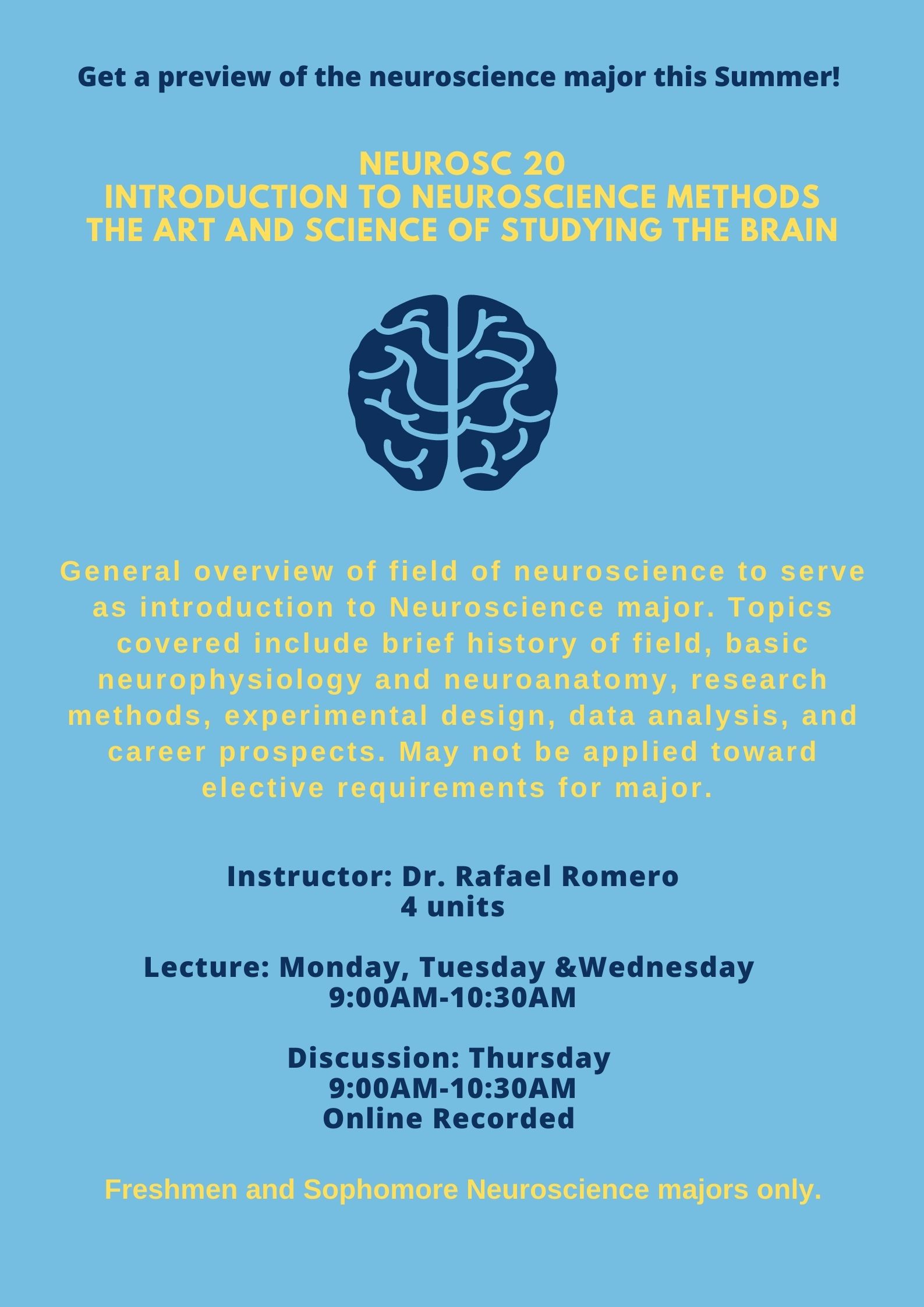 Summer 2021 Neuroscience Courses | UCLA Neuroscience